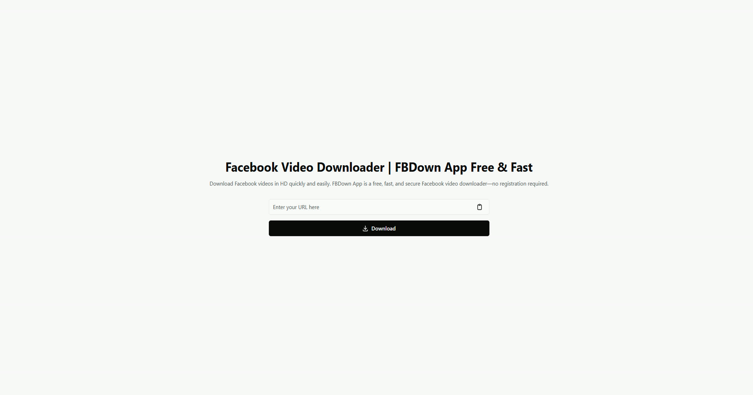 Facebook Video Downloader | FBDown App Free & Fast